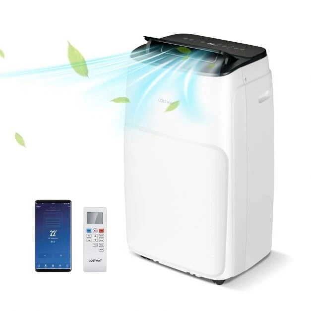 Costway 12000 Btu Portable Air Conditioner Smart Wifi Enabled Home Ac