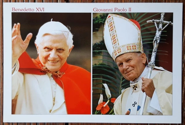 POSTCARD - POPES JOHN PAUL II and BENEDICT XVI £2.30 - PicClick UK
