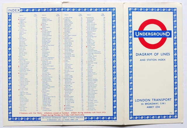 LONDON TRANSPORT UNDERGROUND Map March 1964 EUR 10,14 - PicClick DE