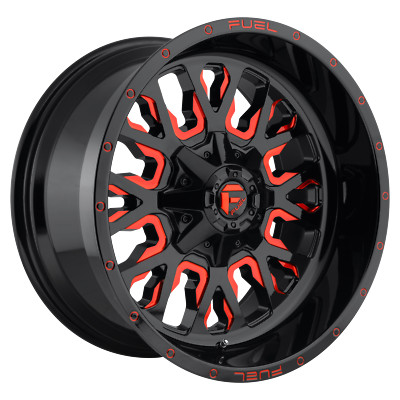 20 INCH BLACK Red Wheels Rims Fuel Assault D787 20x9" FOR Jeep Wrangler ...