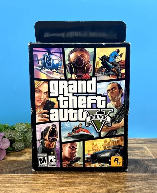 GRAND THEFT AUTO V Five GTA 5 For PC DVD-ROM 7 Disc Game W/ Map Used ...