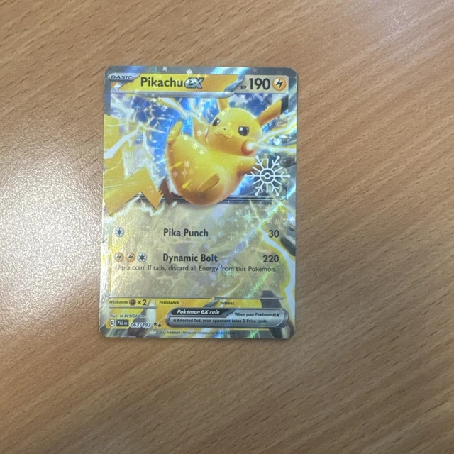 PIKACHU EX DOUBLE RARE Snowflake Stamped POKEMON CARD PALDEA EVOLVED ...
