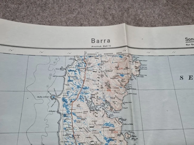 ORIGINAL WW2 GERMAN INVASION / AIRFORCE MAP Of BARRA 1938 £19.99 ...