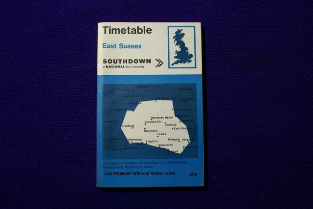 SOUTHDOWN BUS COACH Transport Timetable Route Map East Sussex Edition ...