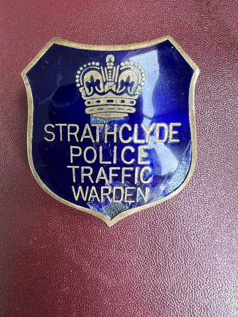 OBSOLETE, STRATHCLYDE TRAFFIC Wardens Cap Badge, Civilian Staff ...