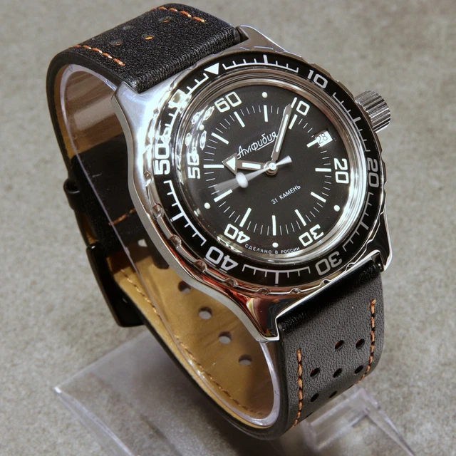 VOSTOK AMPHIBIA CUSTOM Russian Auto Dive Watch, New, Boxed, UK seller ...