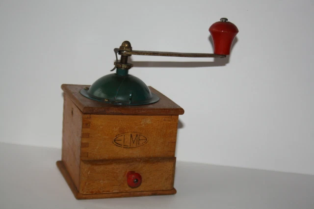 ALTE ANTIKE KAFFEEMÜHLE ELMA - Metall, Holz - Vintage - ca. 40/50er Jahre EUR 79,00 - PicClick DE