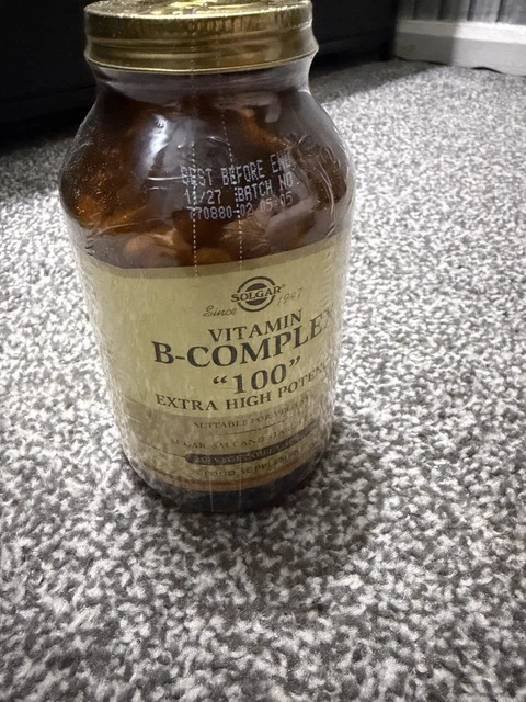 SOLGAR VITAMIN B-COMPLEX 100 Extra High Potency 250 Vegi Capsules £37. ...
