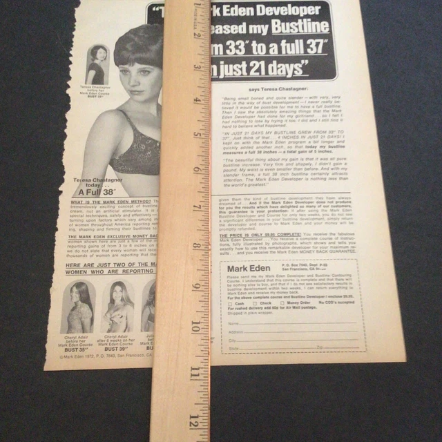 MARK EDEN BUST Developer Ad Clipping Original Magazine Ad Teresa ...