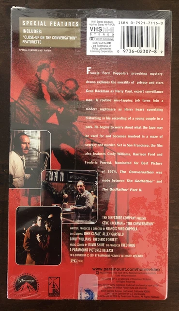 THE CONVERSATION VHS Gene Hackman Rare Commemorative Edition Brand New ...