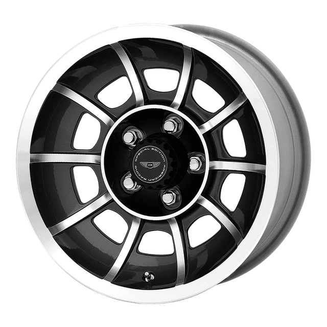 15X8.5 AMERICAN RACING VN47 VECTOR Satin Black Machined Wheel 5x4.5 ...