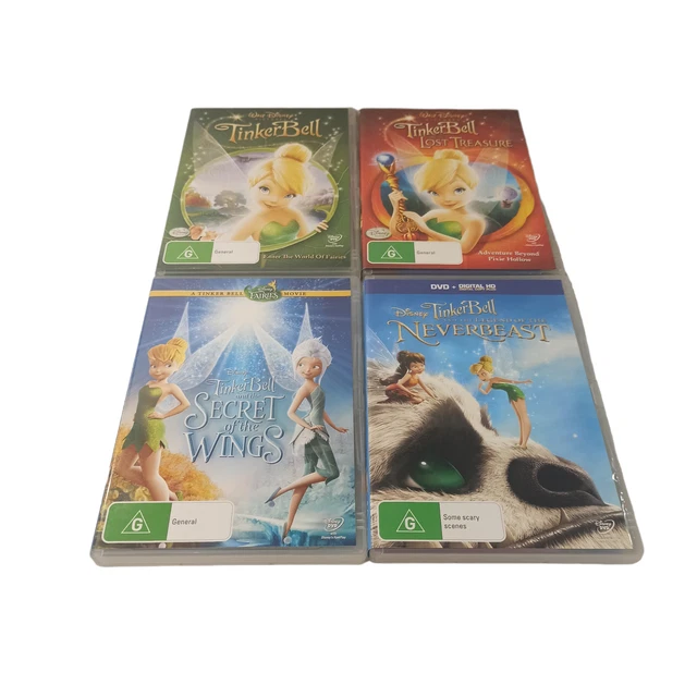 TINKER BELL (4) DVD Bundle Lot Disney Children Family Adventure Fairies ...