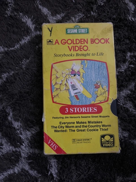 SESAME STREET A Golden Book Video (VHS 1985) Rare VTG 3 Stories Golden ...