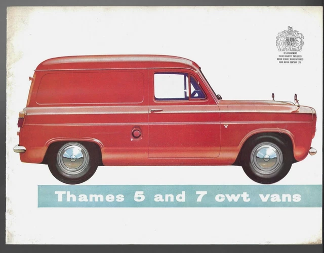 FORD THAMES 5CWT & 7cwt Van 1958-1959 UK Market Sales Prospekt Anglia ...