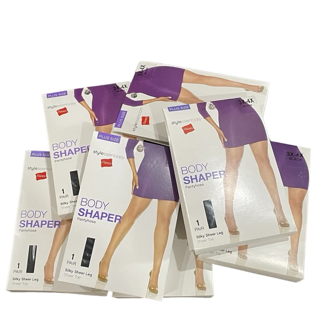 LOT OF 7 Hanes Style Essentials Body Shaper Pantyhose Silky Sheer 3X ...