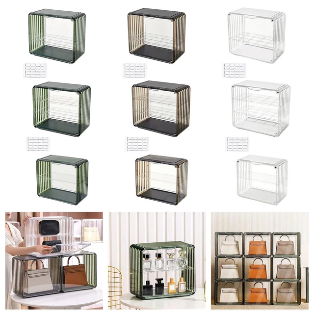 CLEAR ACRYLIC DISPLAY Case Collection Cube Removable Dividers Display ...