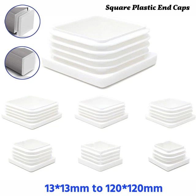 SQUARE PLASTIC END Caps Blanking Plugs Tube Pipe Box Section Inserts ...