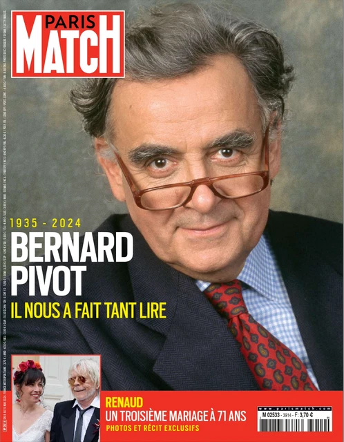 PARIS MATCH N° 3914 du 9 mai 2024 - Bernard Pivot / Mariage de Renaud & Cerise EUR 14,95 ...