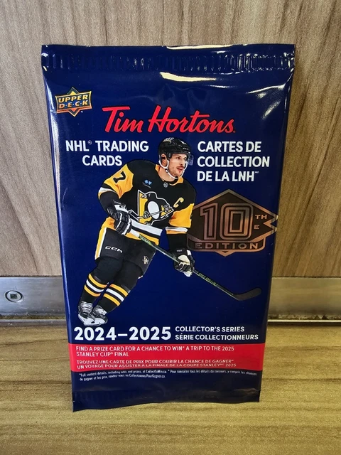2024-2025 UPPER DECK Tim Hortons Hockey Trading Cards One Pack -- PER ...