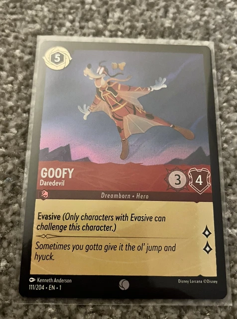 GOOFY DAREDEVIL - Disney Lorcana Trading Card - Foil/Holo 111/204 £3.95 ...