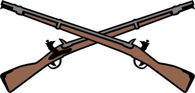 US ARMY INFANTRY Crossed Rifles Military Logo Vinyl Decal Car Window ...