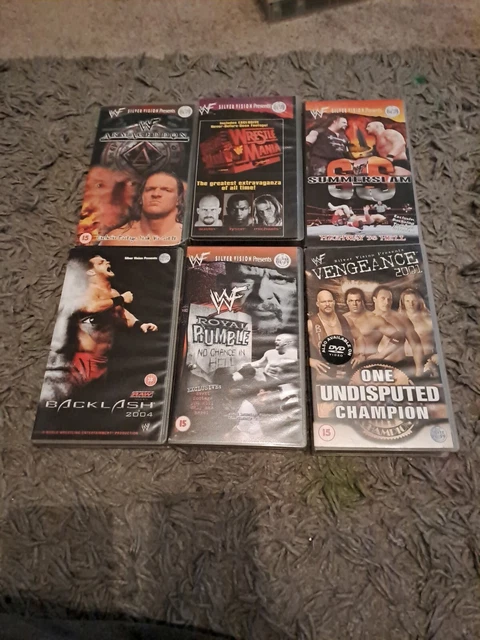 6 WWF WRESTLING VHS tapes bundle Backlash 2004 Wrestlemania Royal ...