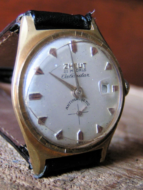 VINTAGE ZHEUT 21 MEDALS-CALENDAR-SUB DIAL - MECHANICAL-32MM CASE -1940s ...