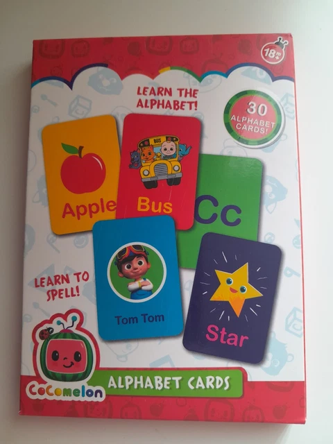 COCOMELON FIRST LEARNING Cards Alphabet Spelling 30 Cards Double Sided ...