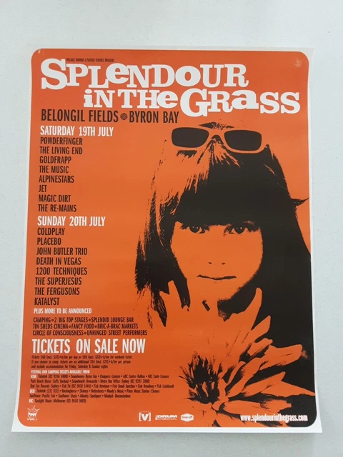 SPLENDOUR IN THE Grass Festival 2001 - Original Promo Poster ...