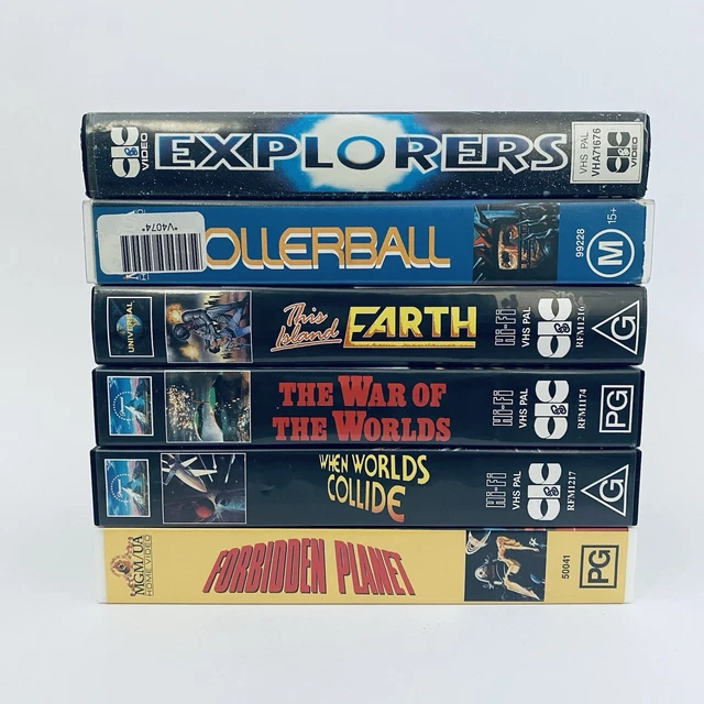 SCI-FI VHS LOT Bulk Bundle Various Movies Rare Video Tapes Rollerball ...