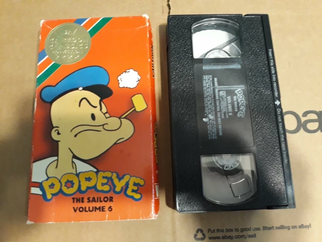 Vintage Popeye The Sailor Vhs Uav Cartoon Classics Collection Volume 6