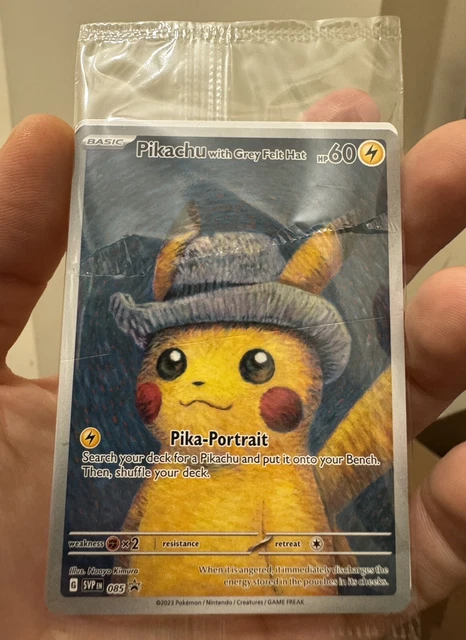 DAMAGED POKÉMON X Van Gogh Museum TCG Pikachu with Grey Felt Hat 085 ...