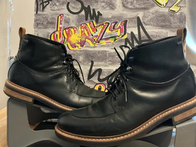 CLARKS DARBY HI Gtx Black Leather Water Proof Smart Casual Boots Uk9.5🔥 ...