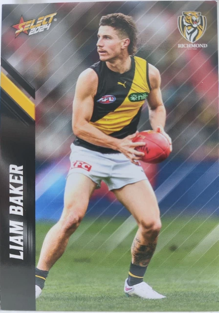 AFL 2024 SELECT Richmond Tigers - Liam Baker Card No.131 $2.75 - PicClick AU