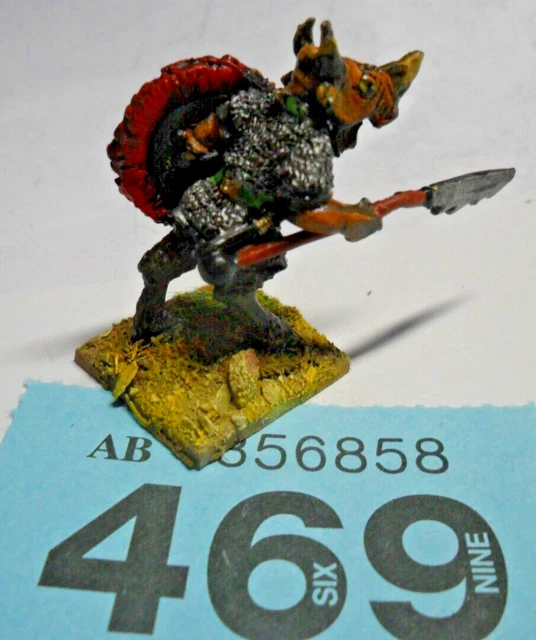 WARHAMMER SIGMAR BEASTMAN RuneQuest Glorantha Rhino Broo spear metal ...