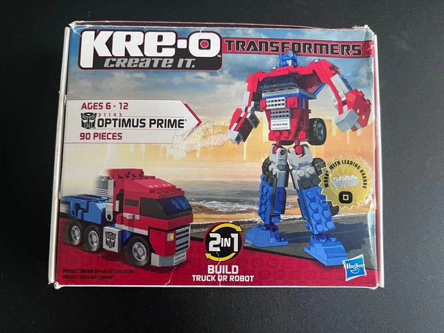 TRANSFORMERS KRE-O OPTIMUS PRIME Complete 2-in-1 Figure 90-pc 31143 ...