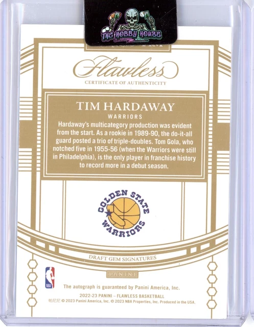 TIM HARDAWAY 2022-23 Panini Signatures Distinguées Impeccables Auto 05/ ...