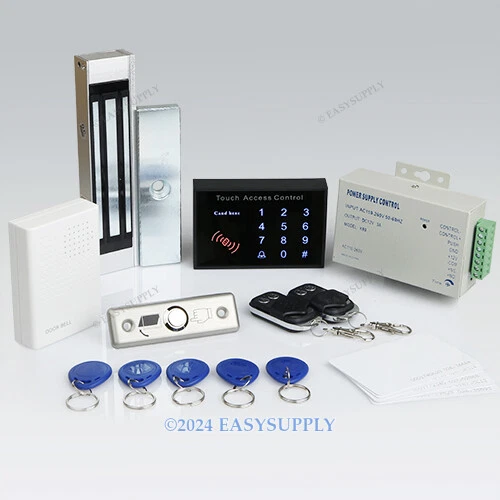 DIY RFID ACCESS Control System Kit+180kg Magnetic Lock+2Remote Controls ...