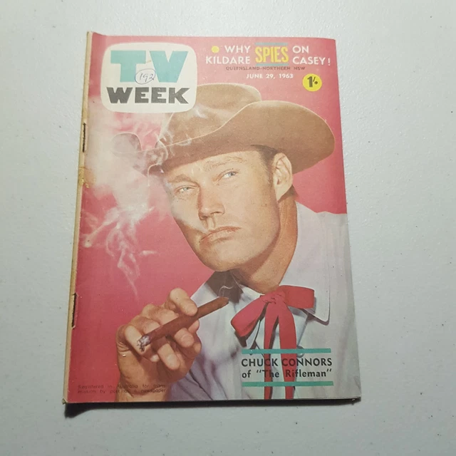 TV WEEK BRISBANE June 29 1963 Chuck Connors Dion and The Belmonts ...