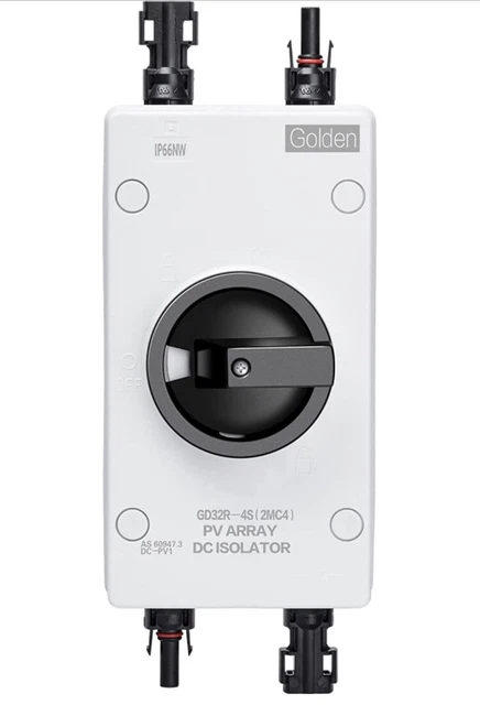 SOLAR COMBINER BOX 32A 1000V PV DC Isolator Switch with Solar Connector IP66 WP EUR 60,25 ...