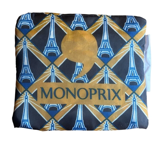 MONOPRIX BAG PARIS Eiffel Tower Reusable Grocery Shopping Tote France ...