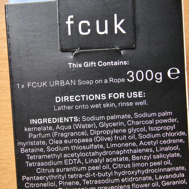 FCUK URBAN SOAP On A Rope 300g Brand New Free P&P £8.98 - PicClick UK