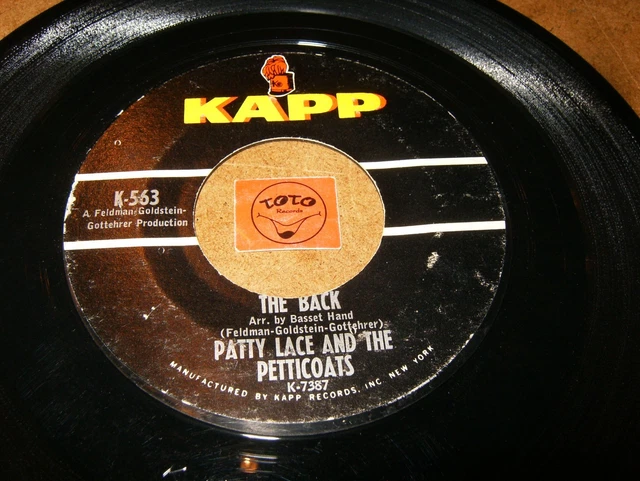 PATTY LACE AND The Petticoats - The Back - Sneaky / Listen - Girl Group ...