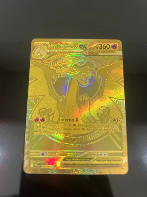 MEGA CHARIZARD X EX Phantasmal Flames 130/94 Mega Ultra Rare Gold Card ...