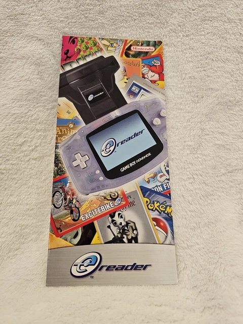 GBA GAME BOY Advance e-Reader Print Brochure Authentic Nintendo Promo ...