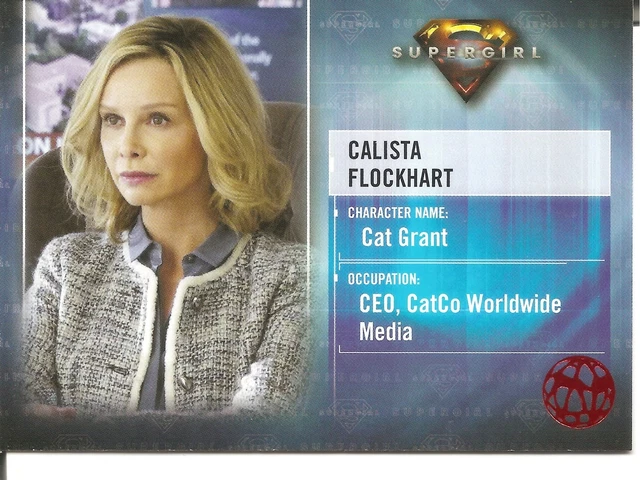 SUPERGIRL SEASON ONE Calista Flockhart Foil Character Bios Insert Card ...