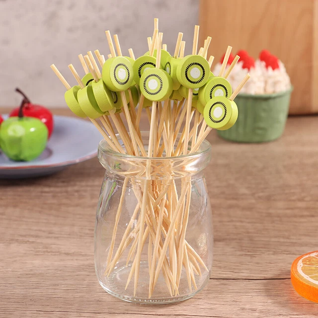 FRUIT SHAPE FOOD Picks Fork Buffet Cupcake Toppers Cocktail Forks Party ...