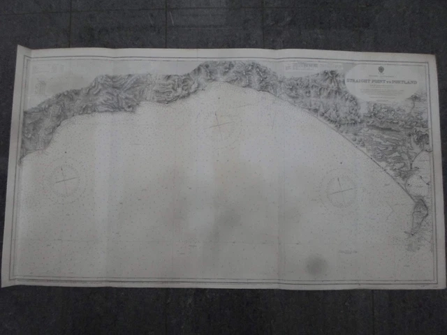 NAUTICAL CHART MAP. STRAIGHT POINT to PORTLAND, ENGLAND. 1945. £30.00 ...