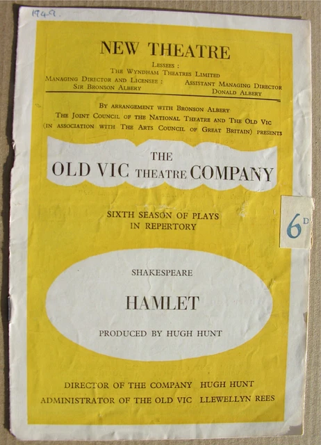 1950 HAMLET SHAKESPEARE Michael Redgrave, Leo McKern Rolf Lefebvre Mark ...