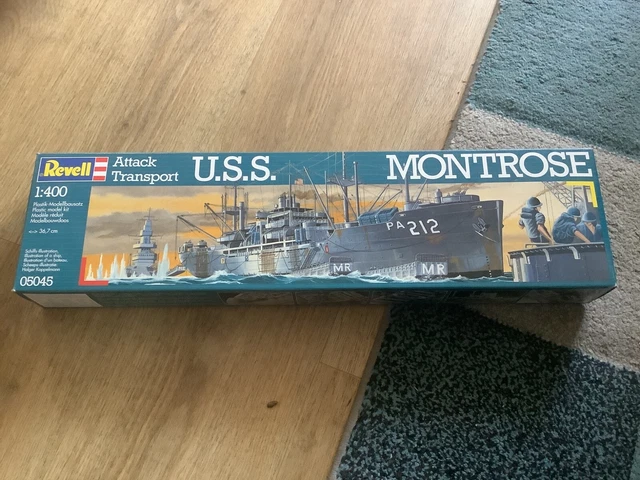 REVELL U.S.S. MONTROSE Attack Transport 1/400 scale £31.91 - PicClick UK